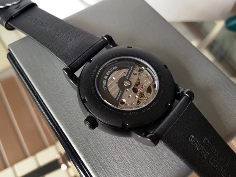 EMPORIO ARMANI AR60012 Watch Mechanical Automatic Miyota Leather Skeletal
